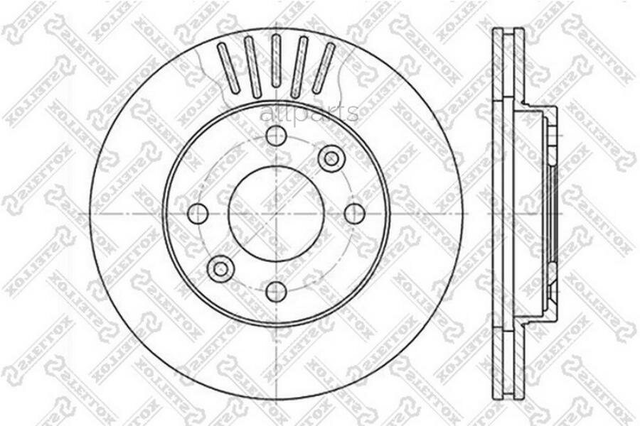 STELLOX 60203909VSX диск тормозной передний!\ Renault Clio/Megane/R19 1.4-1.9TD 83>