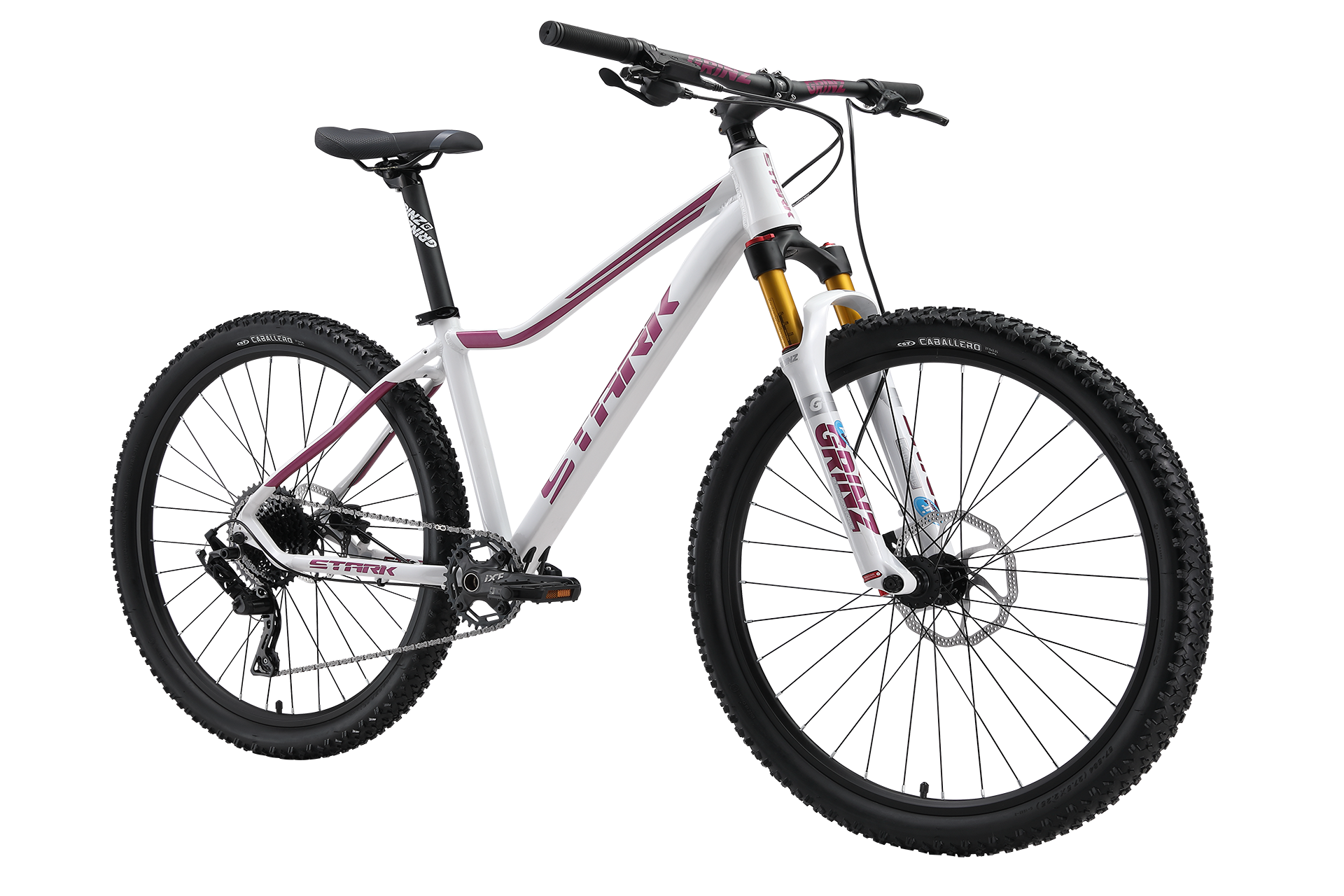 Велосипед STARK Viva 27.5 HD 2024 (требует финальной сборки), Цвет белый перламутр-сиреневый металлик, Размер 18"