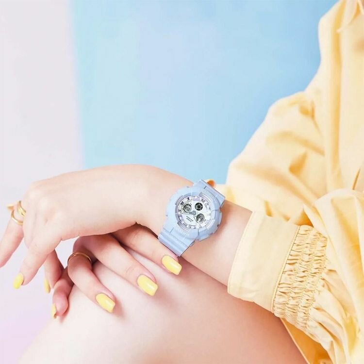 Наручные часы CASIO, фиолетовый, голубой — фото 1