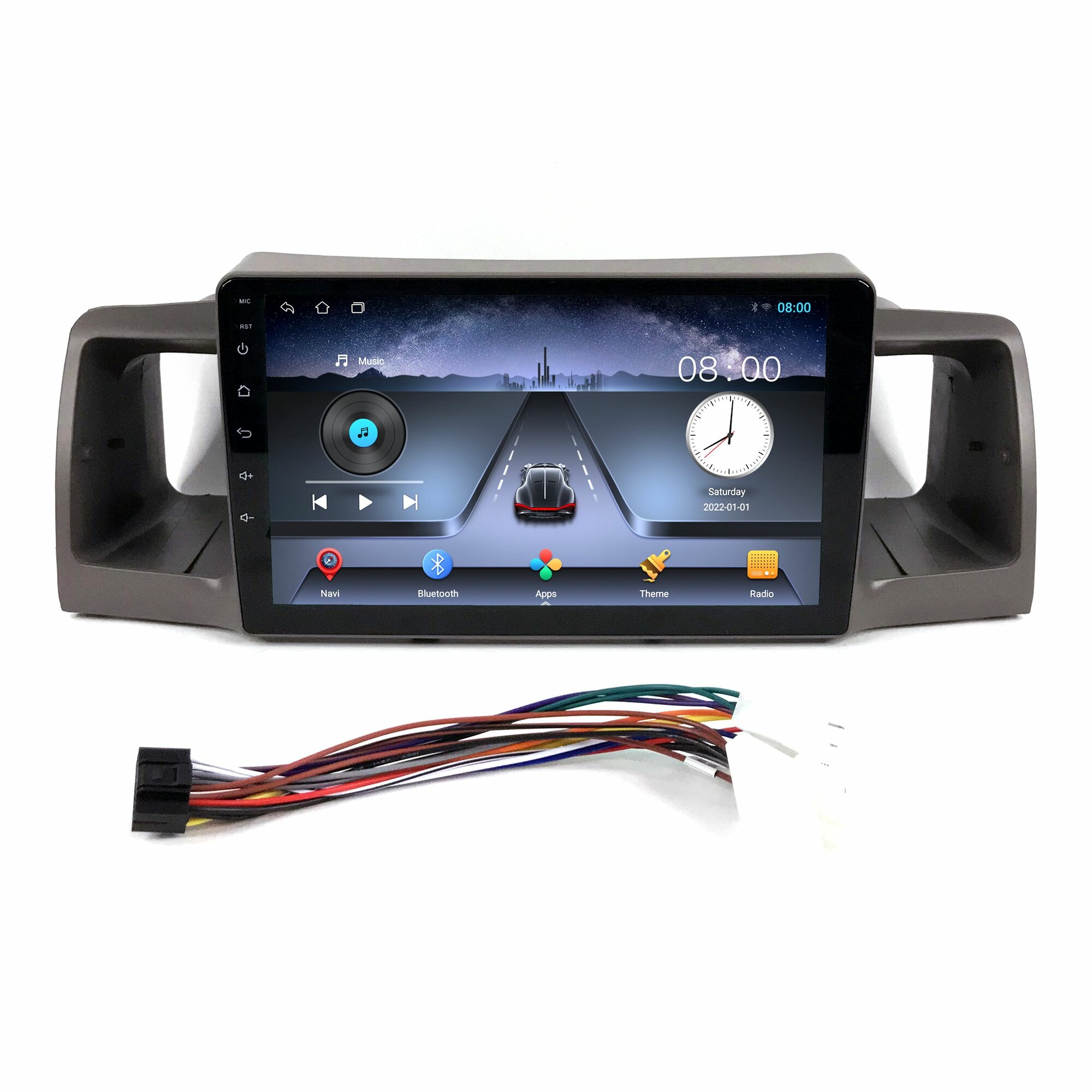 Магнитола Android для Toyota Corolla E120 E130 2000-2006 (левый руль) QLED 1/32GB