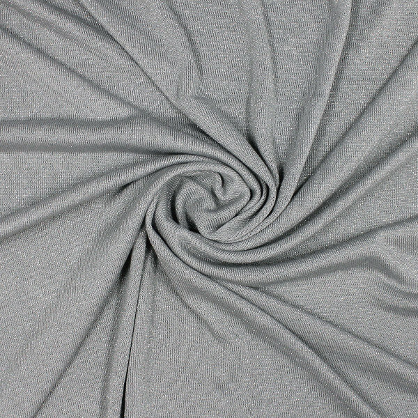 Трикотаж Ткани-100 86%, серый, вискоза, люрекс, эластан, 1х1.4м