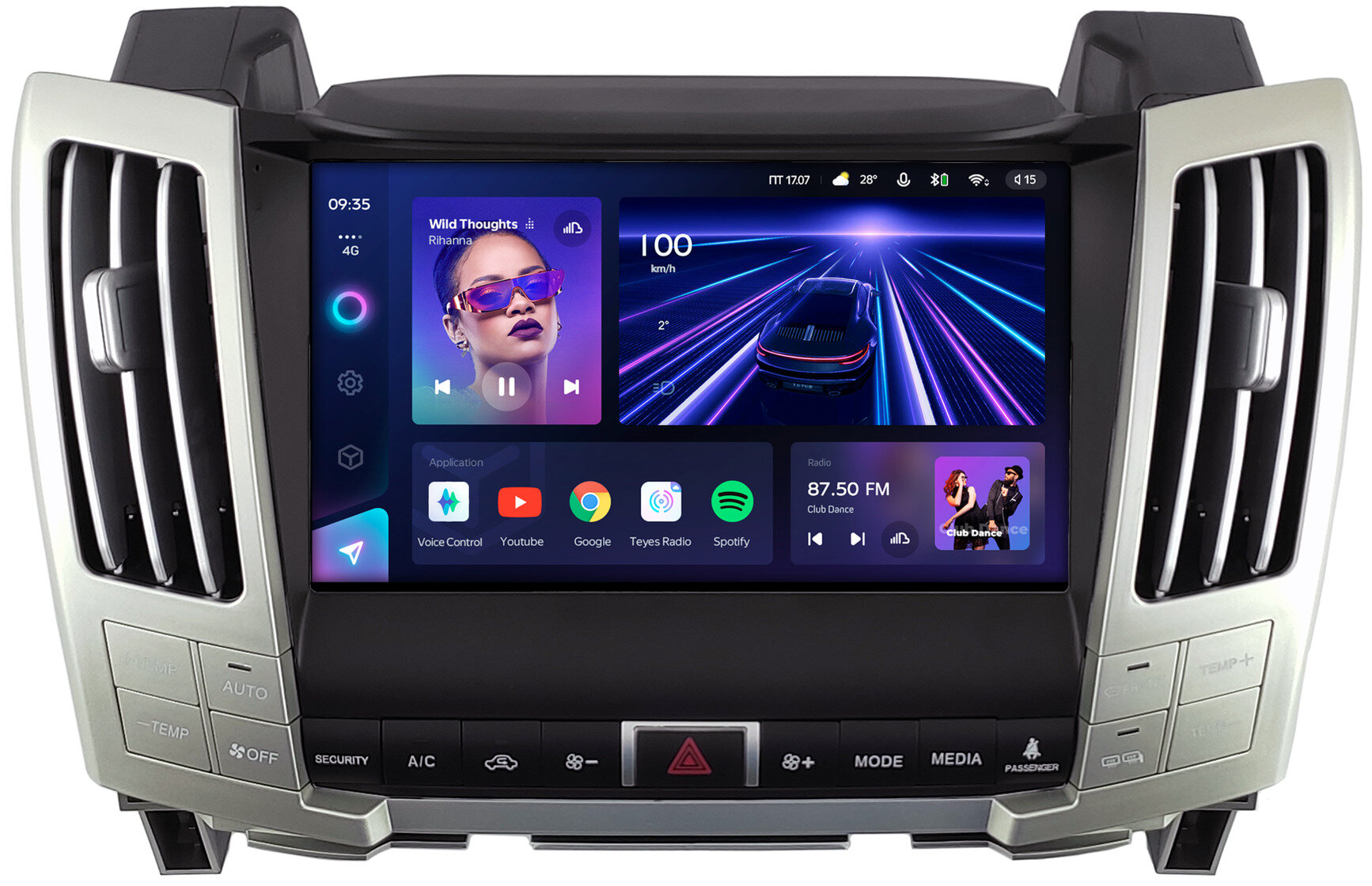 Штатная магнитола Lexus RX 300, RX 330, RX 350, RX 400h 2003-2009 Teyes CC3 6/128 9" RM-9-1626 Android 10 (4G-SIM, DSP, QLed)