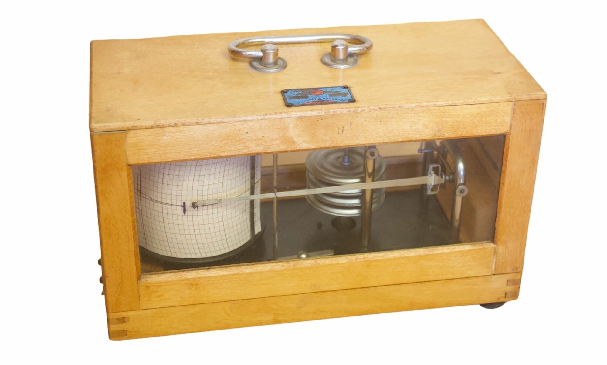 Барограф антикварный морской СССР