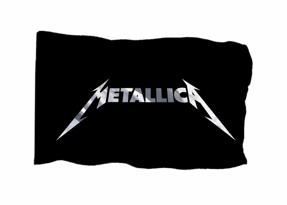 Флаг группы Metallica 70х105 см на шёлке для ручного древка