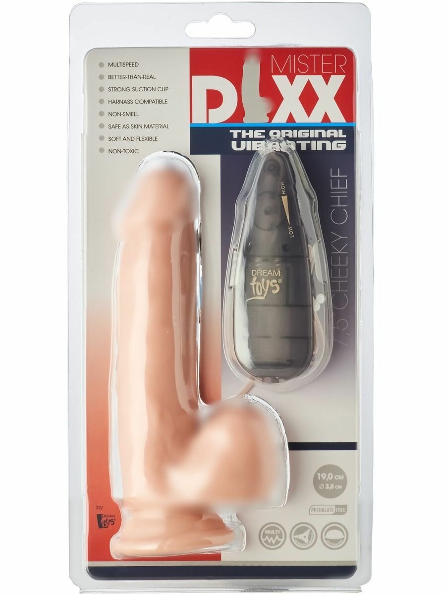 Вибратор на присоске "MR.DIXX CHEEKY CHIEF 7,5' VIBR. DILDO" 13.5см