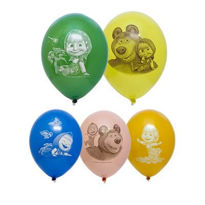 Шар латексный ненадутый Шар с рисунком 14" Маша и Медведь 35 см (50 в уп)