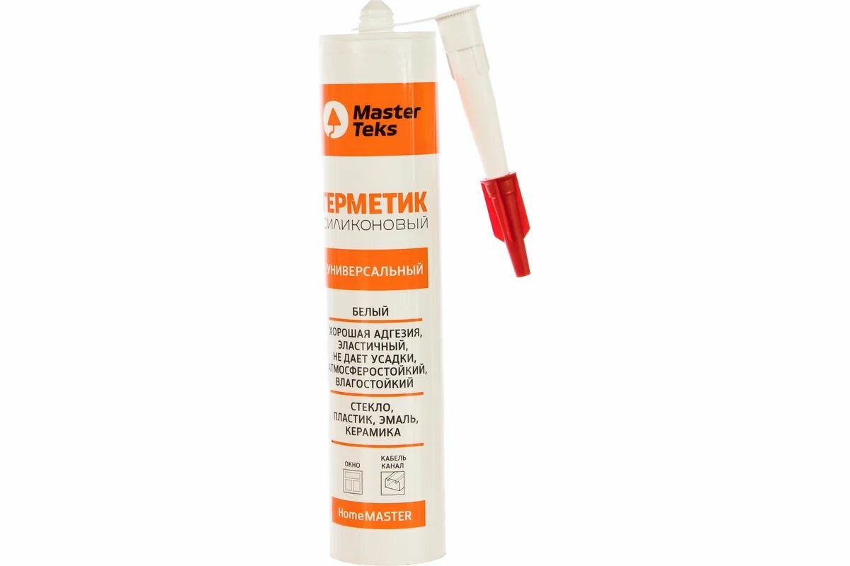 Универсальный герметик MASTERTEKS HOMEMASTER силиконовый 260 мл белый