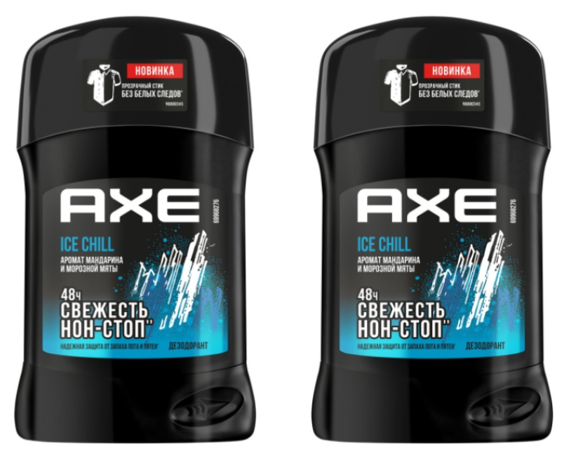Дезодорант стик АКС Ice Chill, 50 мл, 2 шт