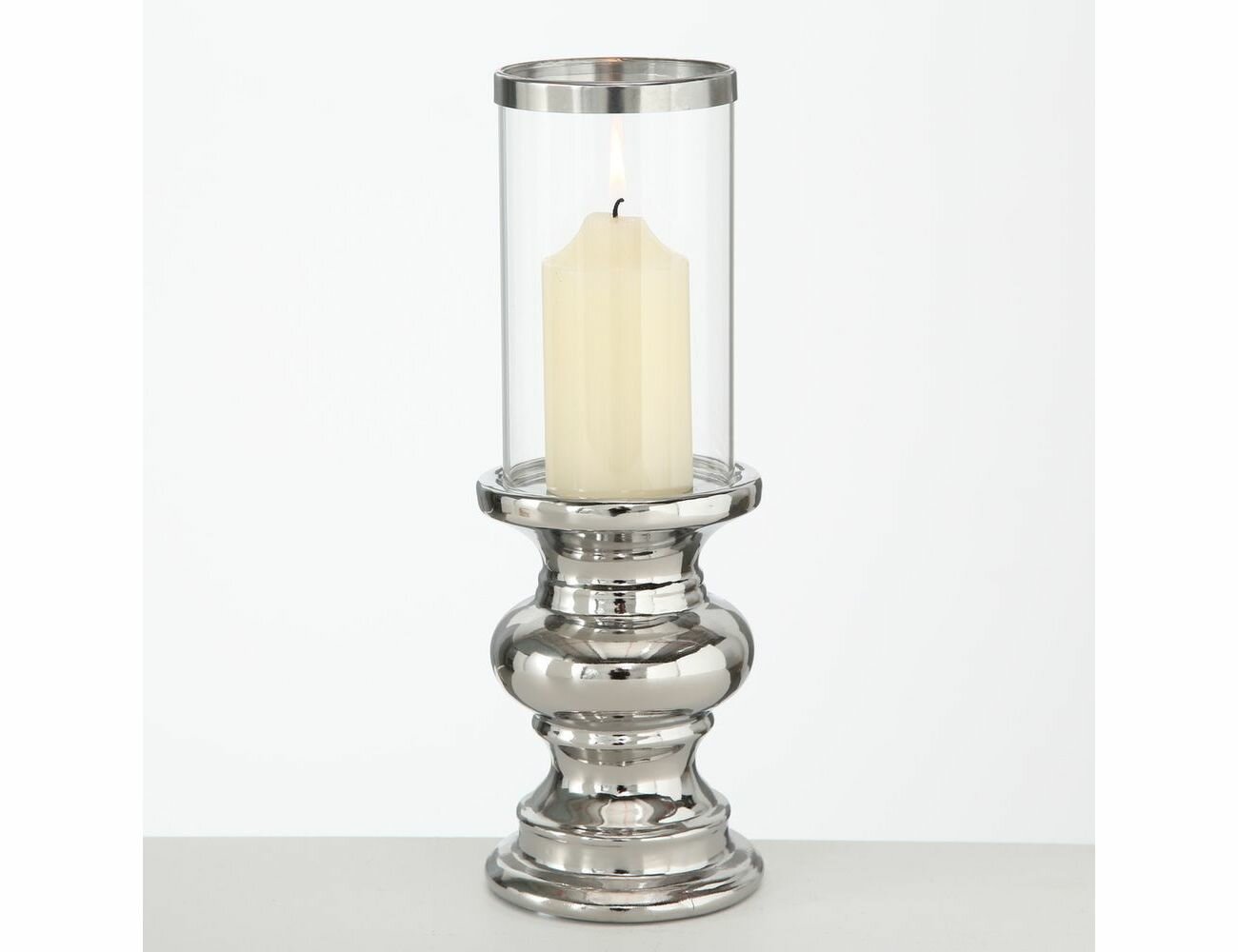 Декоративный подсвечник на одну свечу пикколо, керамика, стекло, 28 см, Boltze 2110400