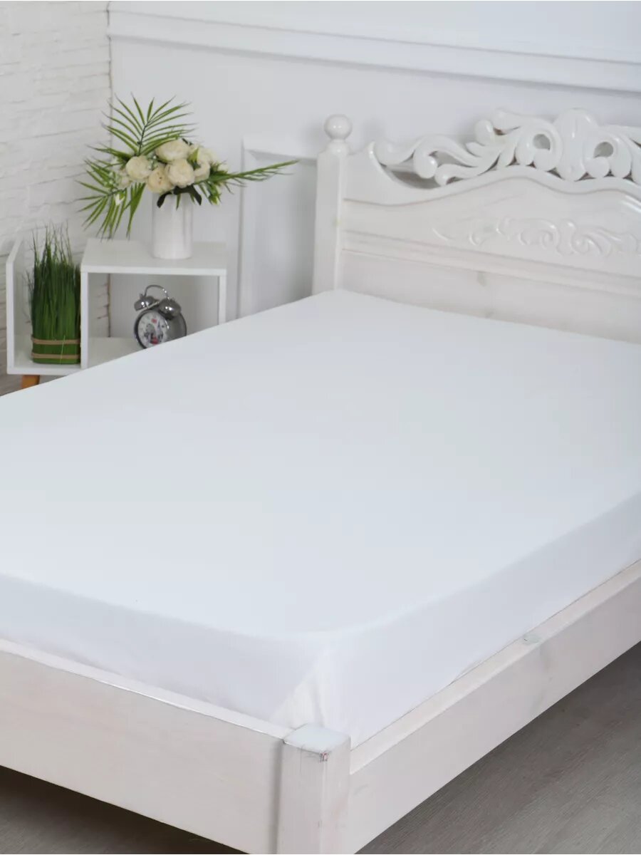 Простыня на резинке "Totalteks" 160*200*20см, хлопок 100 %, бязь