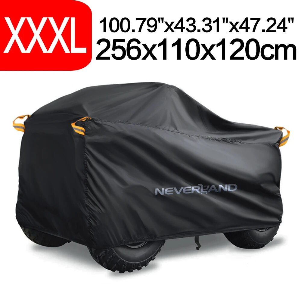 Чехол для квадроцикла, квадроцикла, универсальный 190T, водонепроницаемый Черный, Black Logo-XXXL