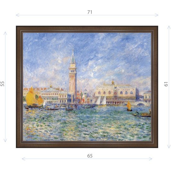 Картина Декор Депо Пьера Огюста Ренуара Дворец Дожей Матовая бумага в раме без стекла 61х71 см