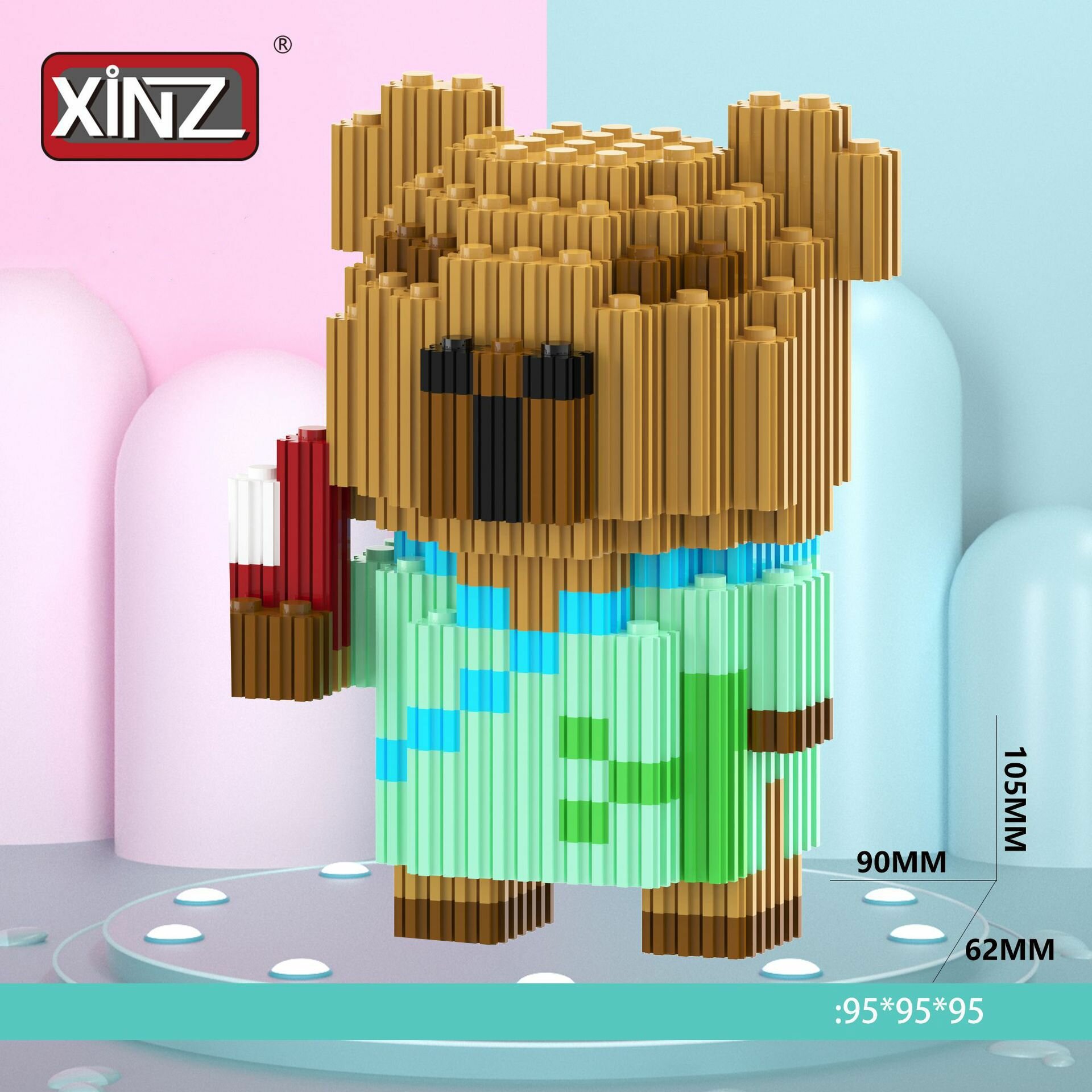 3D Конструктор MAGIC BLOCKS: Капибара / Фигурка из мини-блоков / 642 детали
