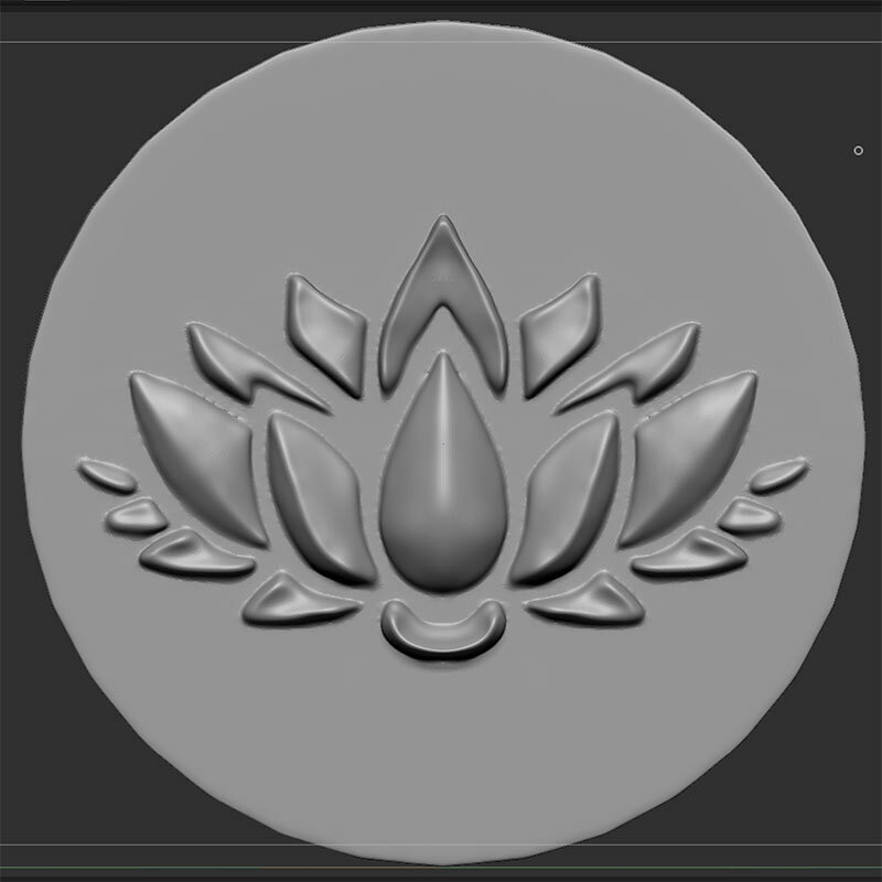 Р-267 Печать для сургуча Свадебная №3 ' Индийский лотос' 25мм, HappyClay