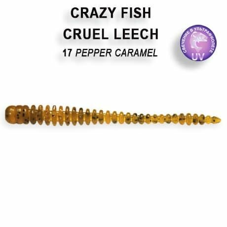 Силиконовые приманки Crazy Fish Cruel Leech 2.2" 8-55-17-6