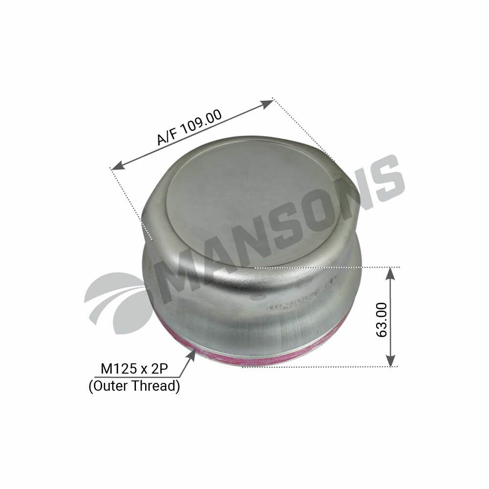 Крышка ступицы M125x2 SW110 BPW 10-12t 300.184 MANSONS