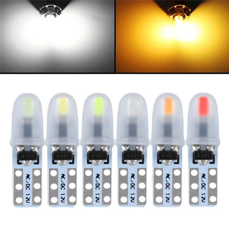 100 шт, суперъяркие Предупреждающие индикаторы для приборной панели автомобиля T5 74 Вт 3014 Вт белый