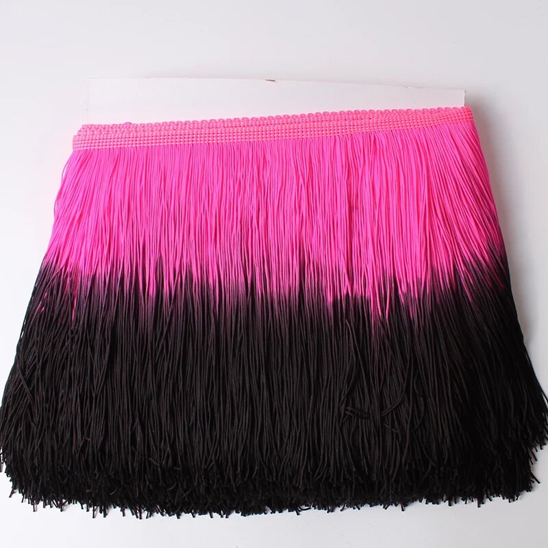 Бахрома из полиэстера 20см, 5/10 ярдов, abei Розовый, 5, 5Yards