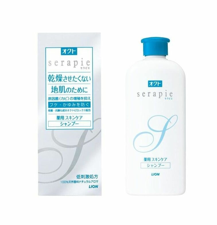 LION Шампунь "Оct serapie" против перхоти и зуда кожи головы с мягким цветочным ароматом, 230 мл