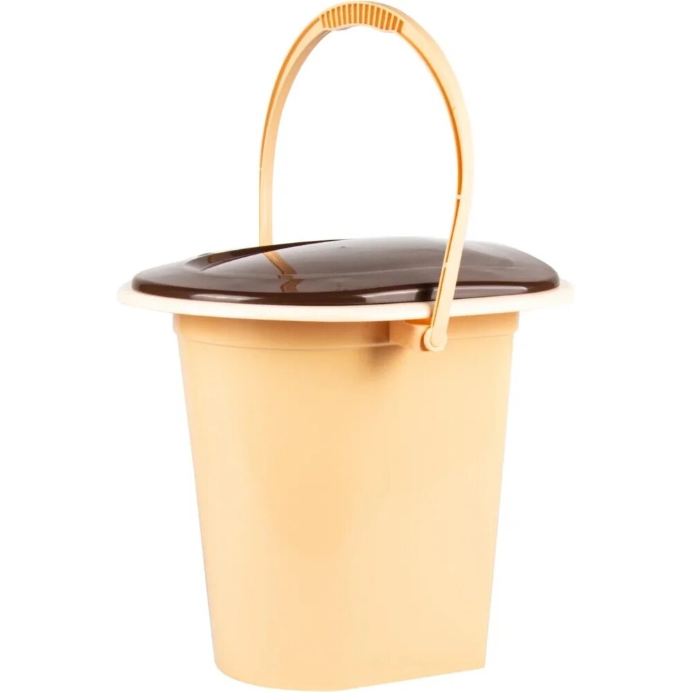 Ведро-туалет ЗПИ «Альтернатива» 17л, бежевый М1526, для использования даче