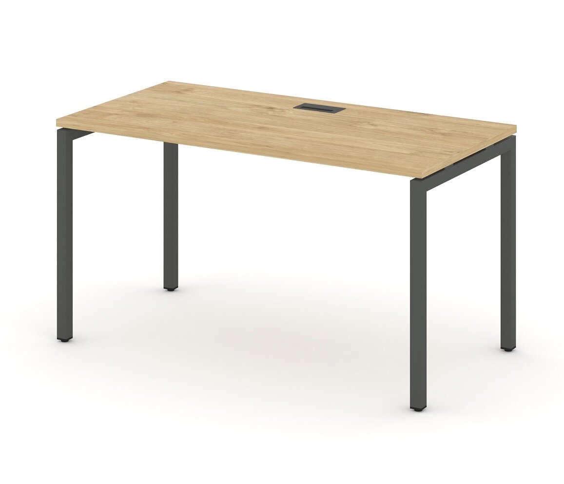 Стол письменный П-образный м/к (сечение 40х40) Style Project Riva SN-4P. SP-015 Тиквуд Светлый/Антрацит мет. 1780*700*750