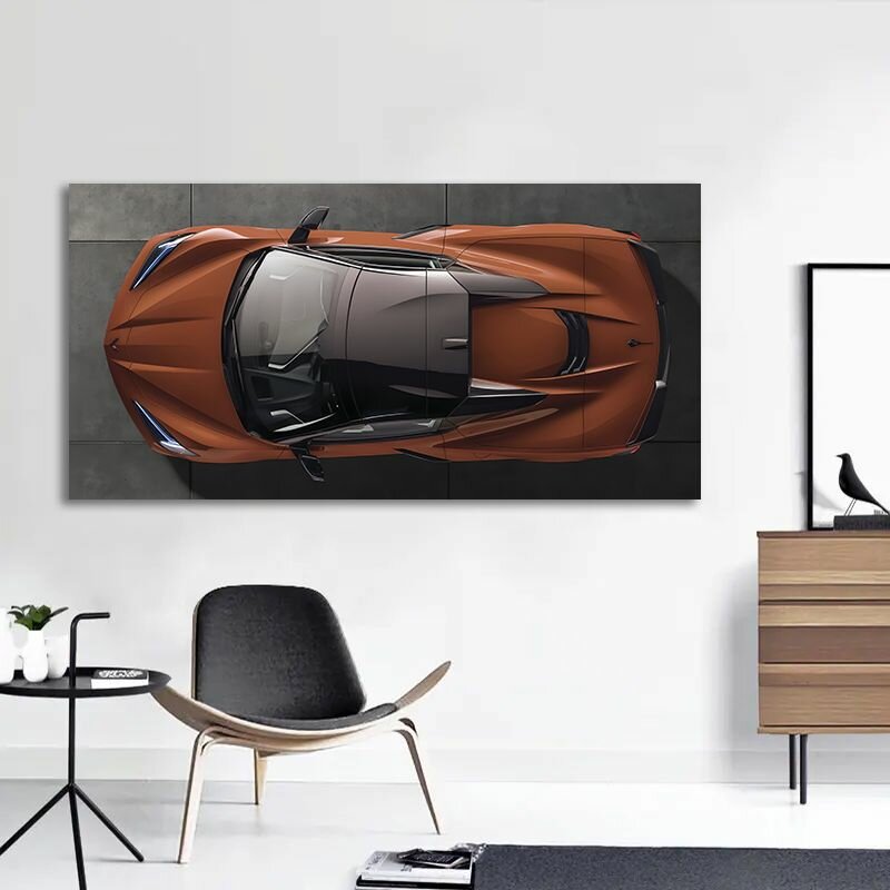 Картина ВсеКартины. Тут "Стильные авто", на подрамнике, 40x80 см