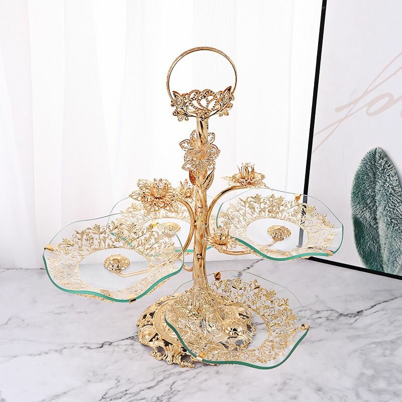 Винтаж слоистых фруктов пластины кристалл закаленное стекло 1шт