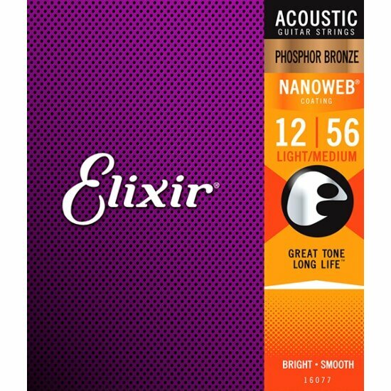 Струны для акустической гитары Elixir 16077, 12-56