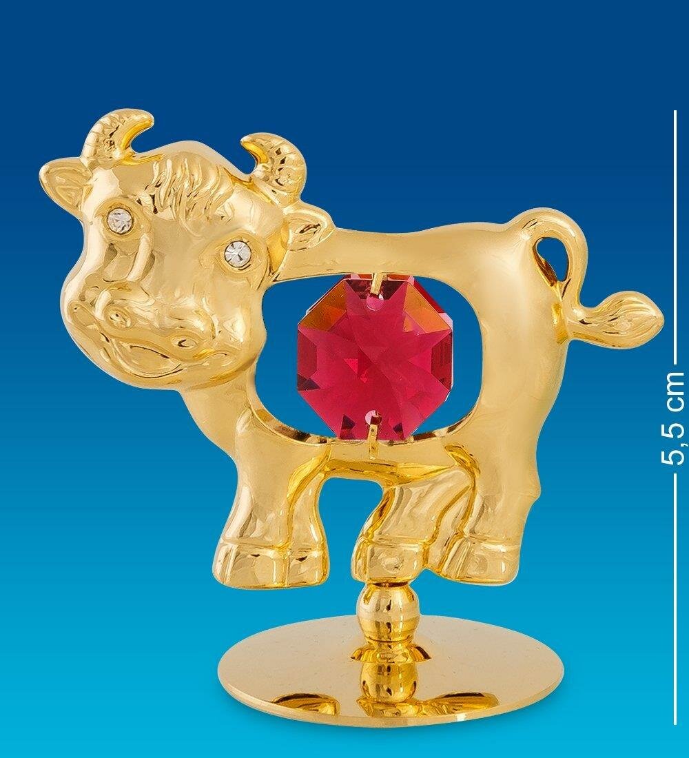 Фигурка на подставке Бык с цв. кр. A13319 Crystal Temptations, Металл, кристалл