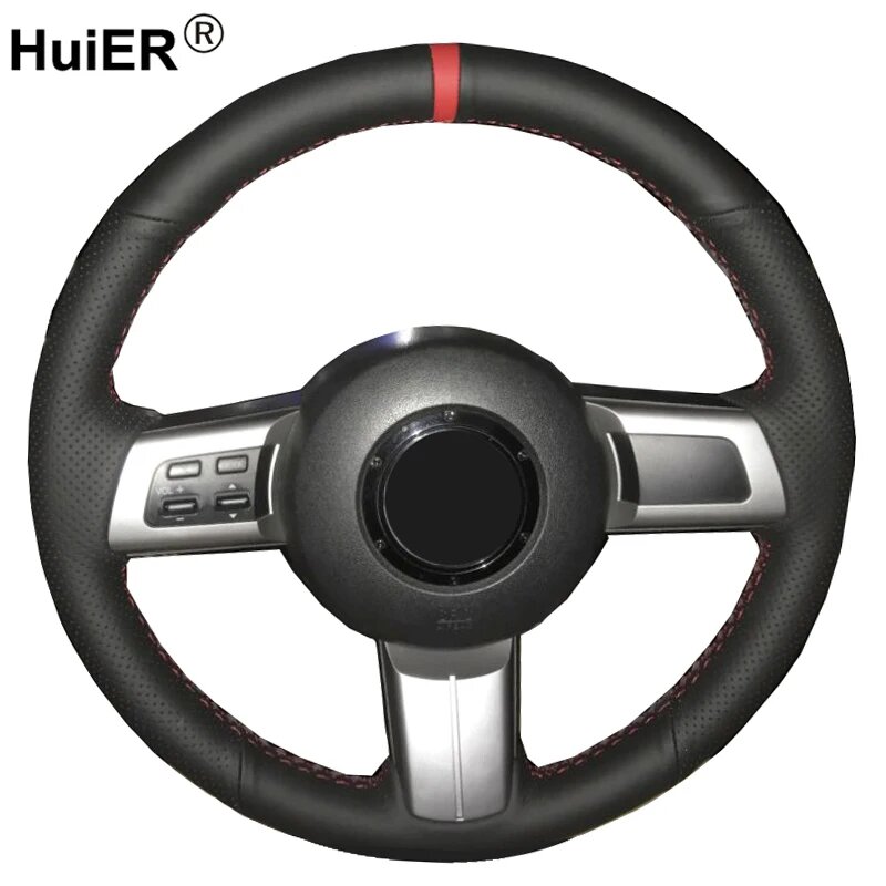 Чехол на руль HuiER Red Thread для Mazda MX-5 Miata RX-8 CX-7 2007-2014