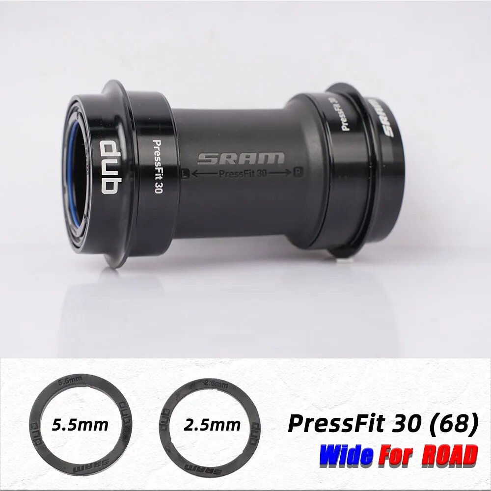 SRAM DUB BSA каретка для шоссейного велосипеда PressFit30(68)Wide