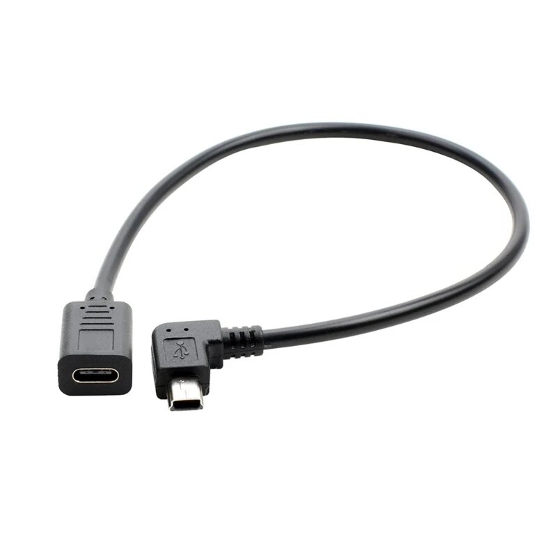Кабель-адаптер USB Type-C на Mini USB 90 градусов for C