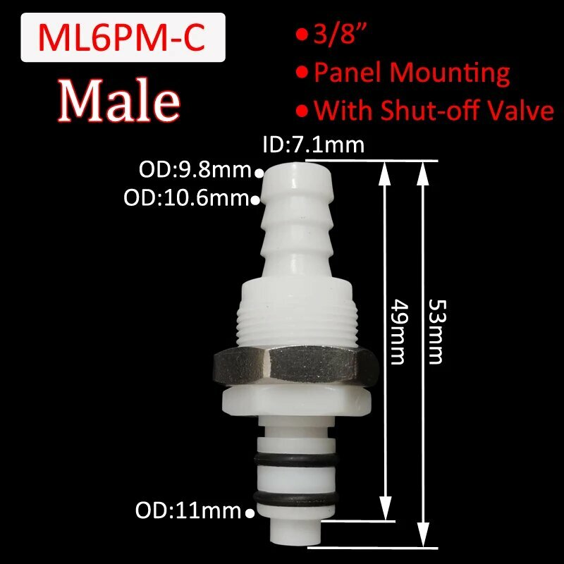 Быстроразъемное соединение ML6PM-C (Male) 3/8"