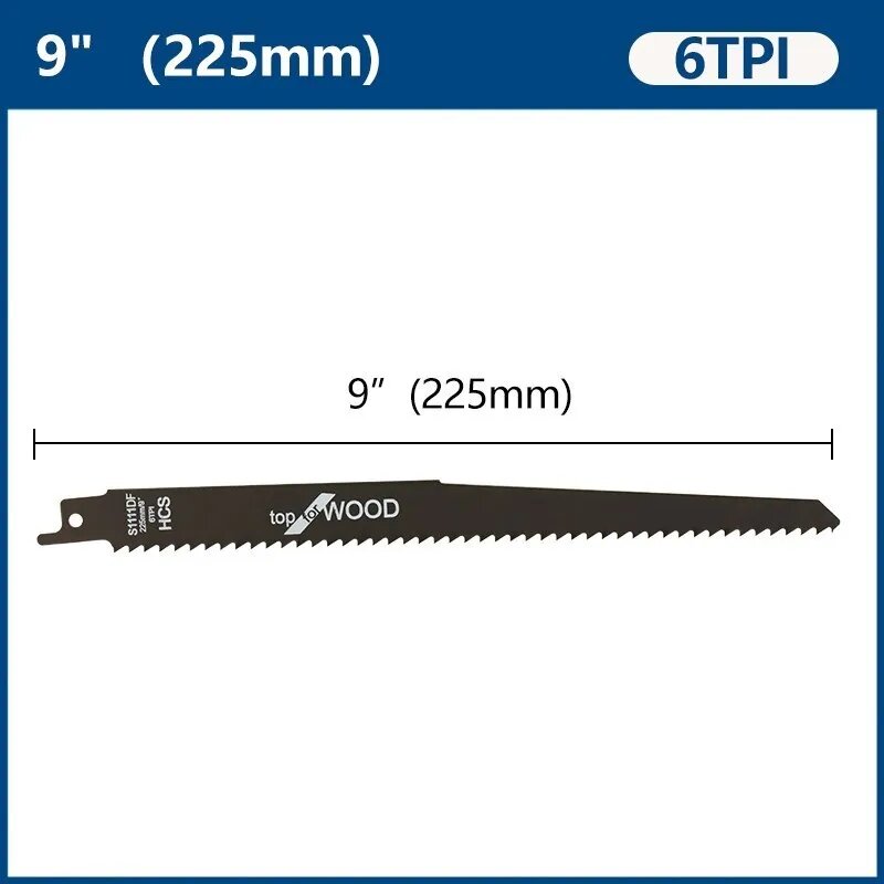 Лезвие сабельной пилы HAMPTON 9" (225mm) 6TPI для дерева