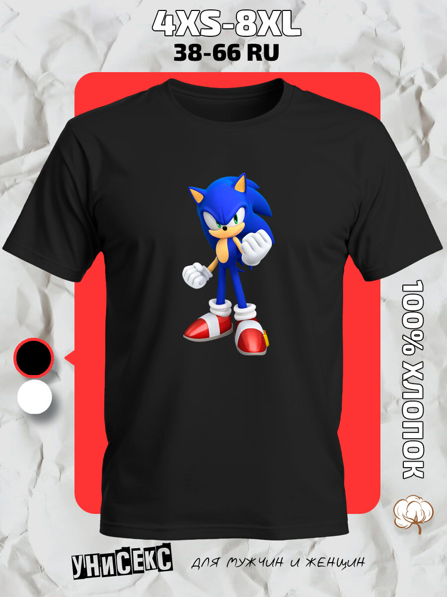 Футболка с принтом Соник Sonic Еж Шэдоу