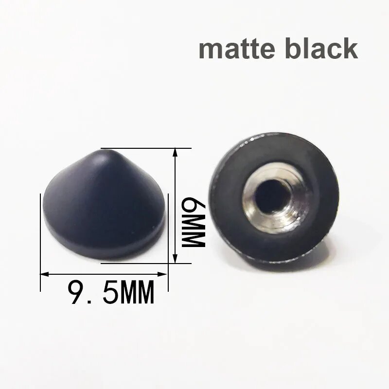 Заклепки-пули черные matte black 9.5x6mm