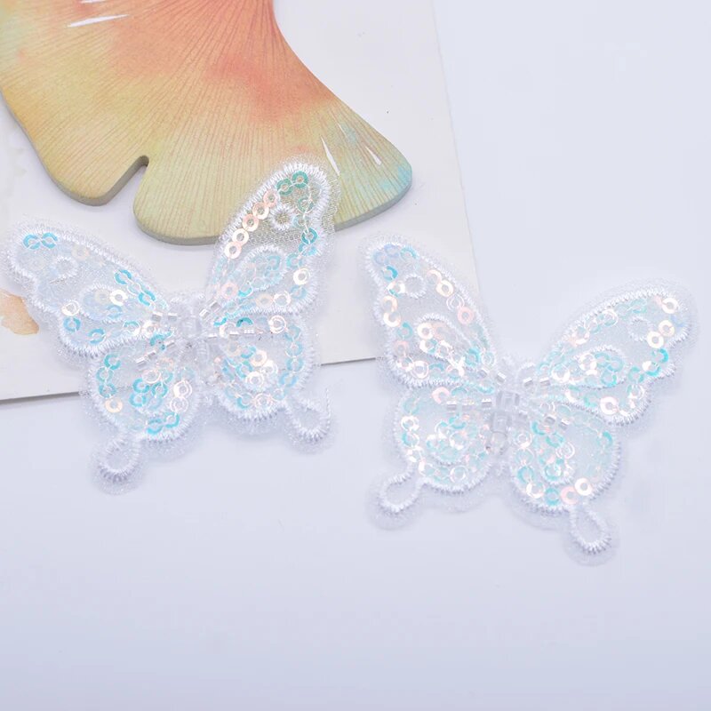 Аппликации сетка бабочка с блестками Diy Super Paradise 12 шт.
