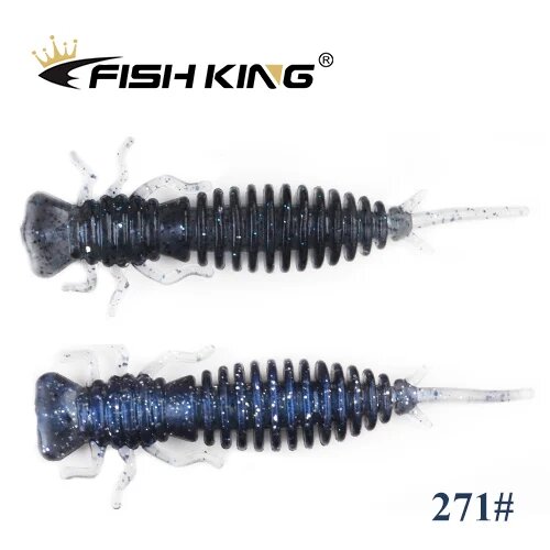 FISH KING приманка силиконовая 50 мм, 271# Темно-синий