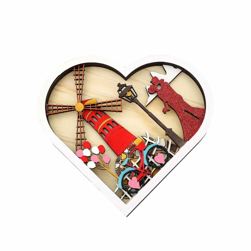 Феррисовое колесо с мельницей на День Святого Валентина