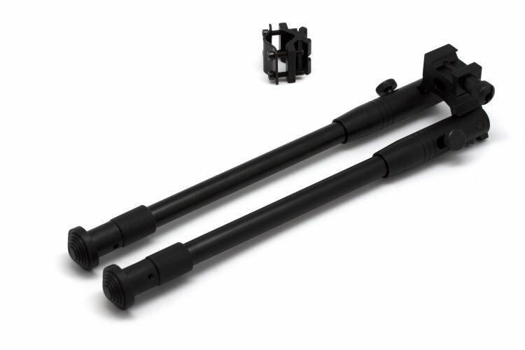 Сошки телескопические Стикхант STS-03 с креплением на ствол и планку Вивера (Weaver)