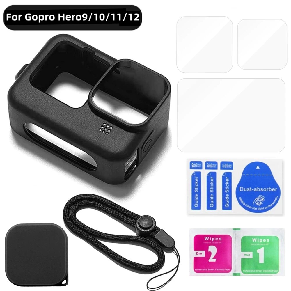 Чехол для GoPro Hero 9/10/11/12, черный, Case With Protector