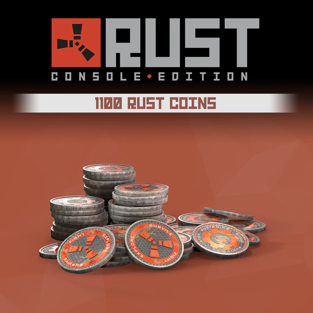 Дополнение 1100 Rust Coins, цифровое издание PlayStation 5, регион Турция / код пополнения баланса