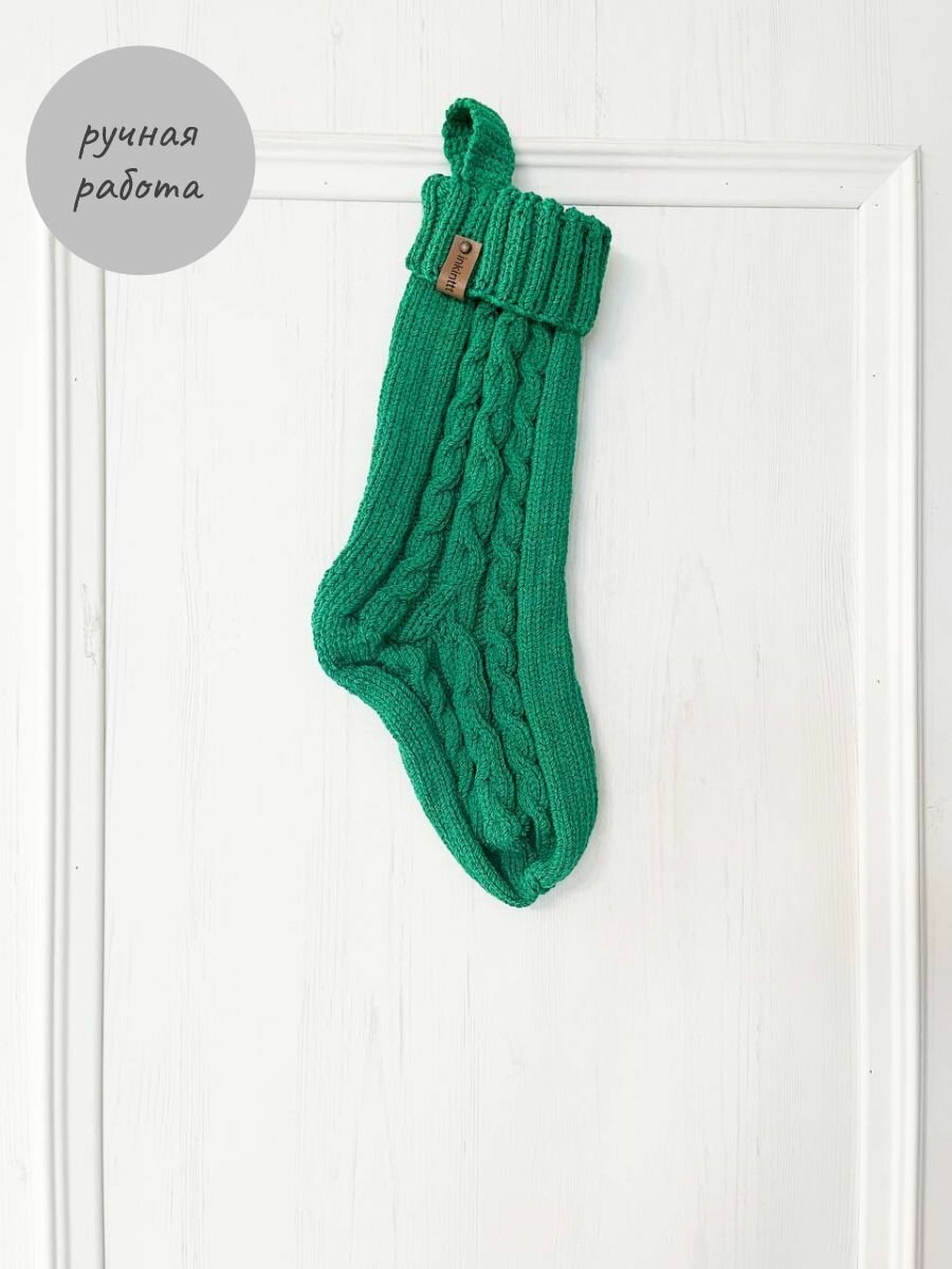 Рождественский сапожок для подарков на камин