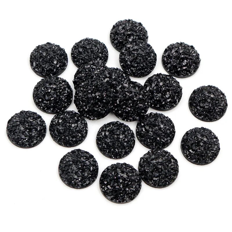 Кабошоны Druzy Wadsfred 40 шт смешанные цвета Черный, 12 мм, 13
