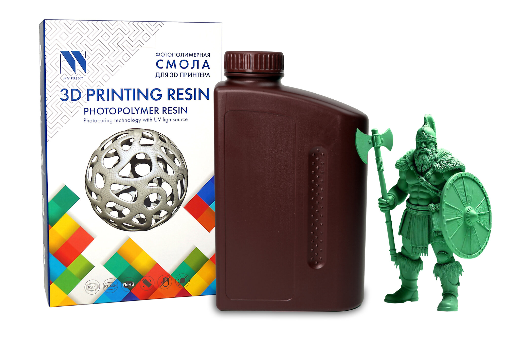 Фотополимерная смола NV PRINT Standard Resin Green для 3D печати