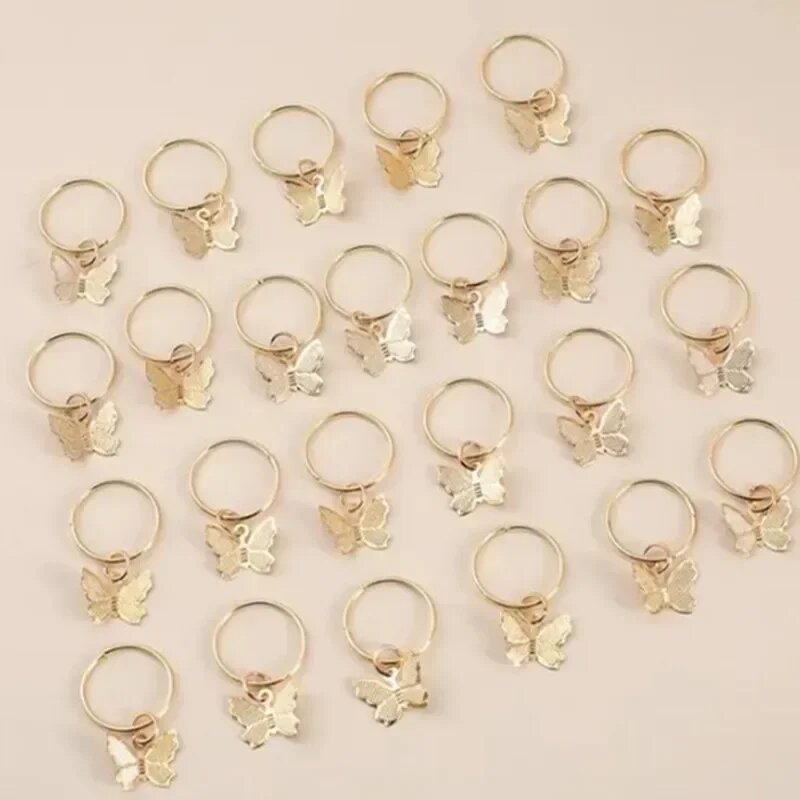 Аксессуары для волос: зажимы-бабочки, открытые кольца 10pcs NO.3