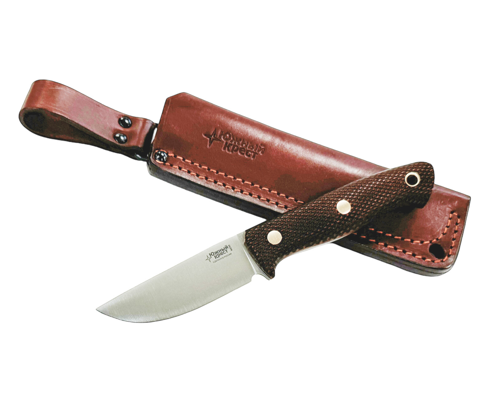 Нож Южный крест Fang (2.5), сталь N690, конв, микарта койот насечка, 248.1350К