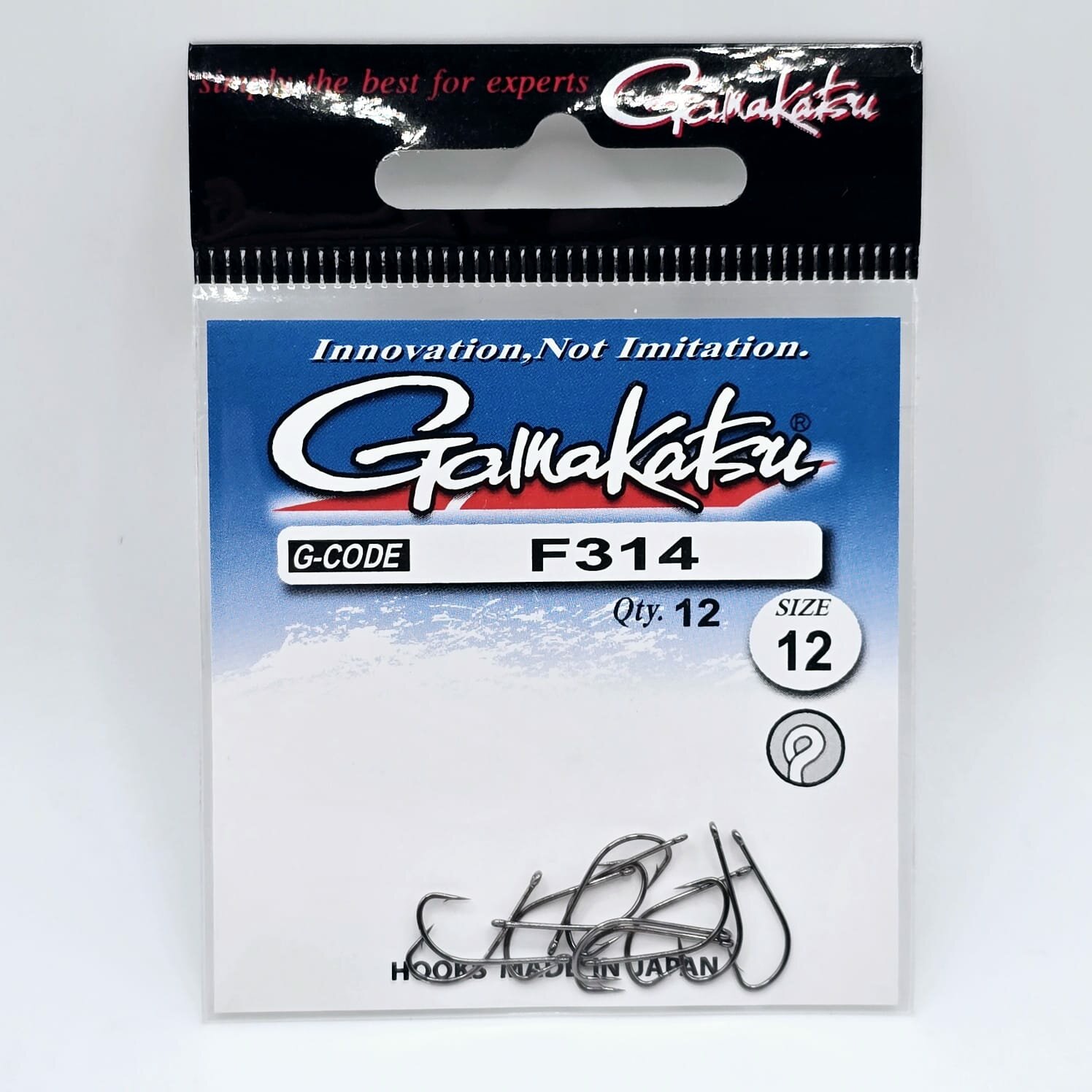 Крючок Gamakatsu серия "F-314" размер №12, количество 12 штук