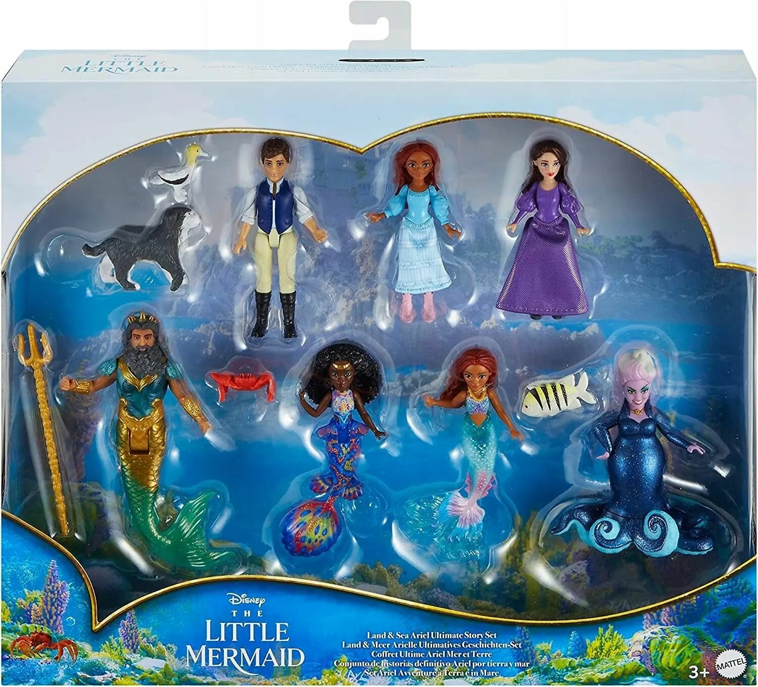 Набор Mattel Disney Princess - Набор кукол и фигурок Русалочка Ариэль - Дисней Принцессы HND30