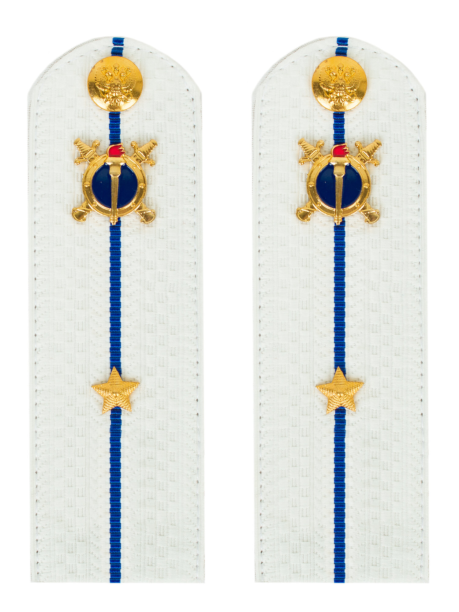 Погоны Юстиции белые звание Младший лейтенант 14см